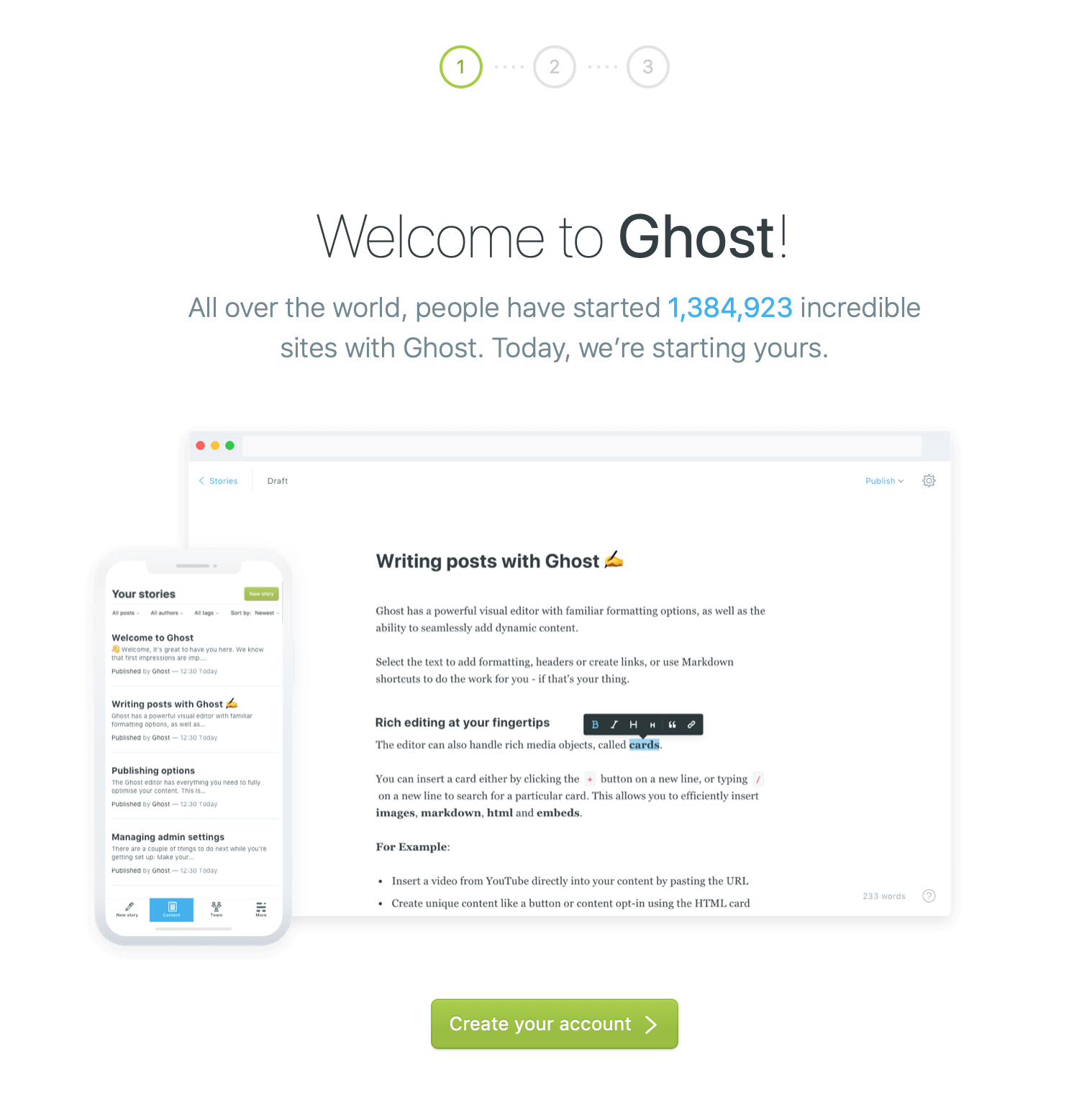 A guide for Ghost’s 1-click installation through DigitalOcean