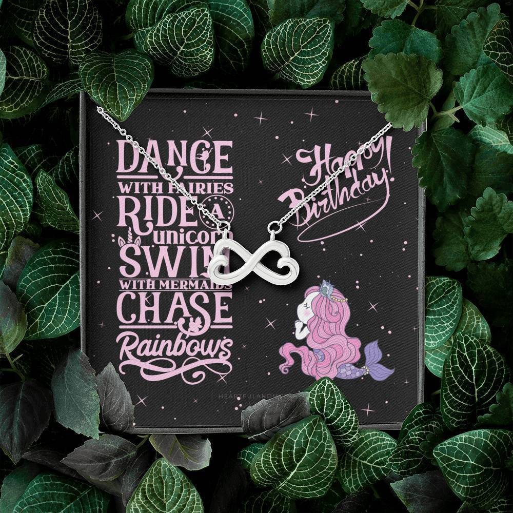 Happy Birthday Infinity Heart Necklace Gift For Daughter Chase Rainbows ...