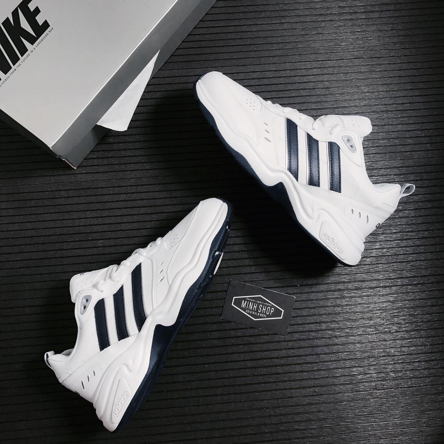Minhshop.vn - Giày Adidas Strutter Wide White/Navy [EG5142]