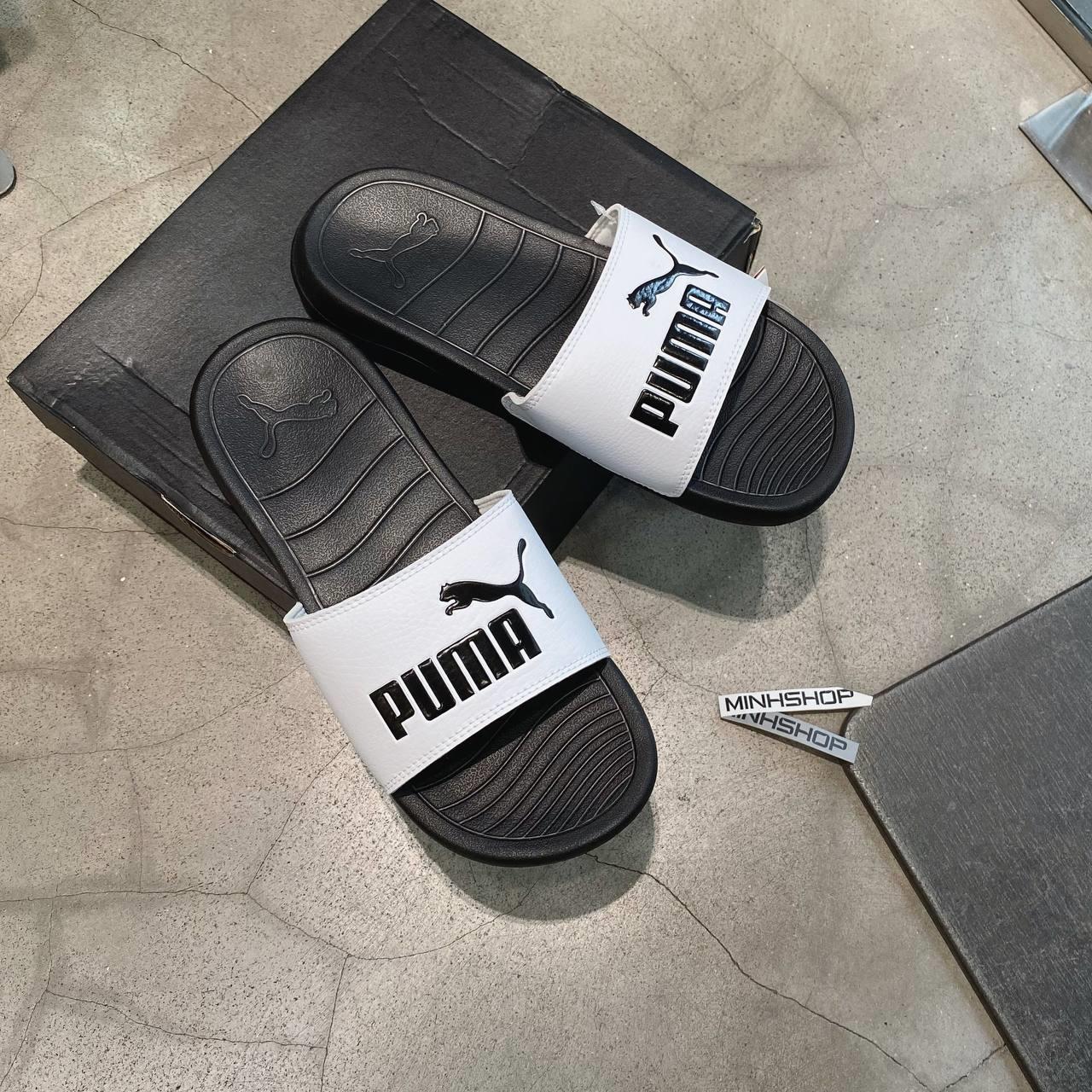 Minhshop.vn - Dép Puma Pop Cat Black/White LOGO [372279 09]