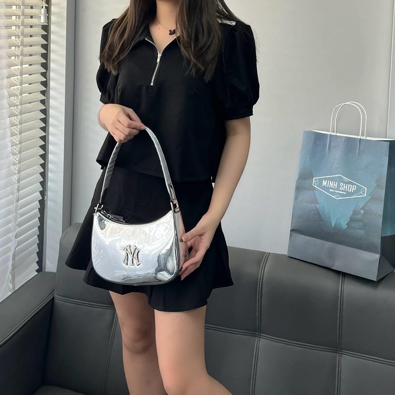 Minhshop.vn - Túi MLB Hobo Bag New York Yankees ' Silver ' [ 3ABQS124N ...