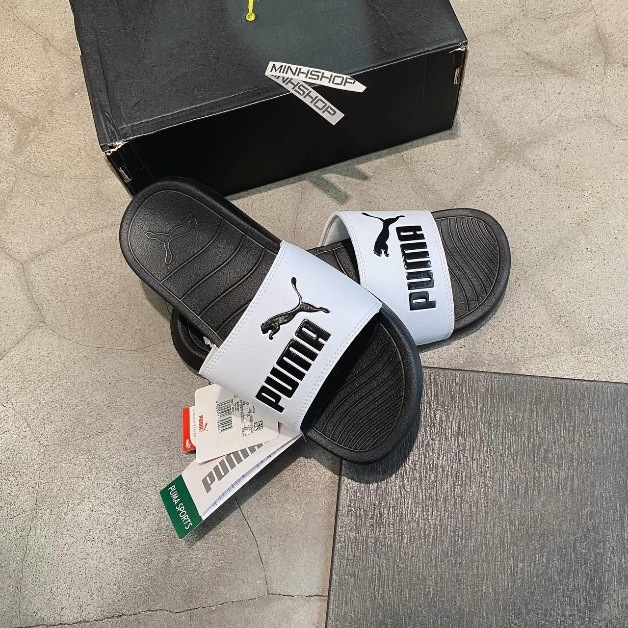 Minhshop.vn - Dép Puma Pop Cat Black/White LOGO [372279 09]