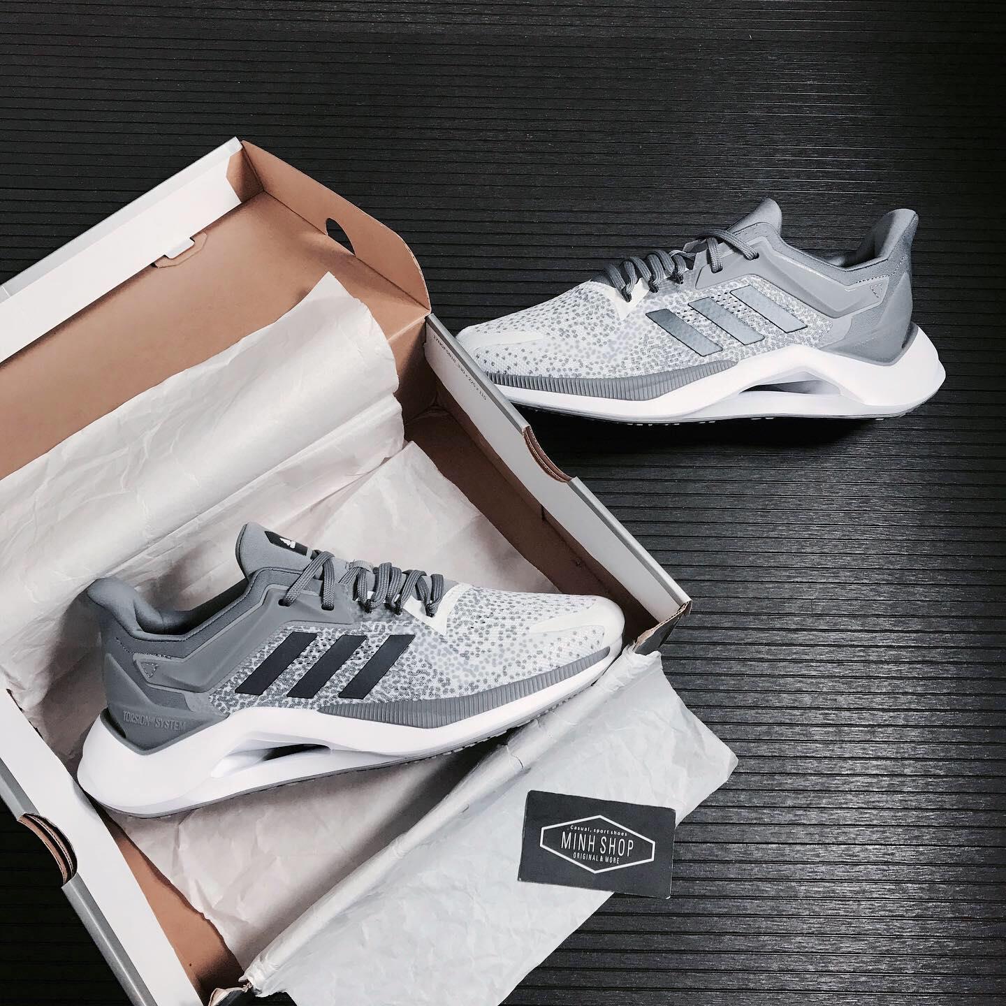 Minhshop.vn - -9XX Giày Adidas ALPHATORSION 2.0 Grey White [GZ8742]