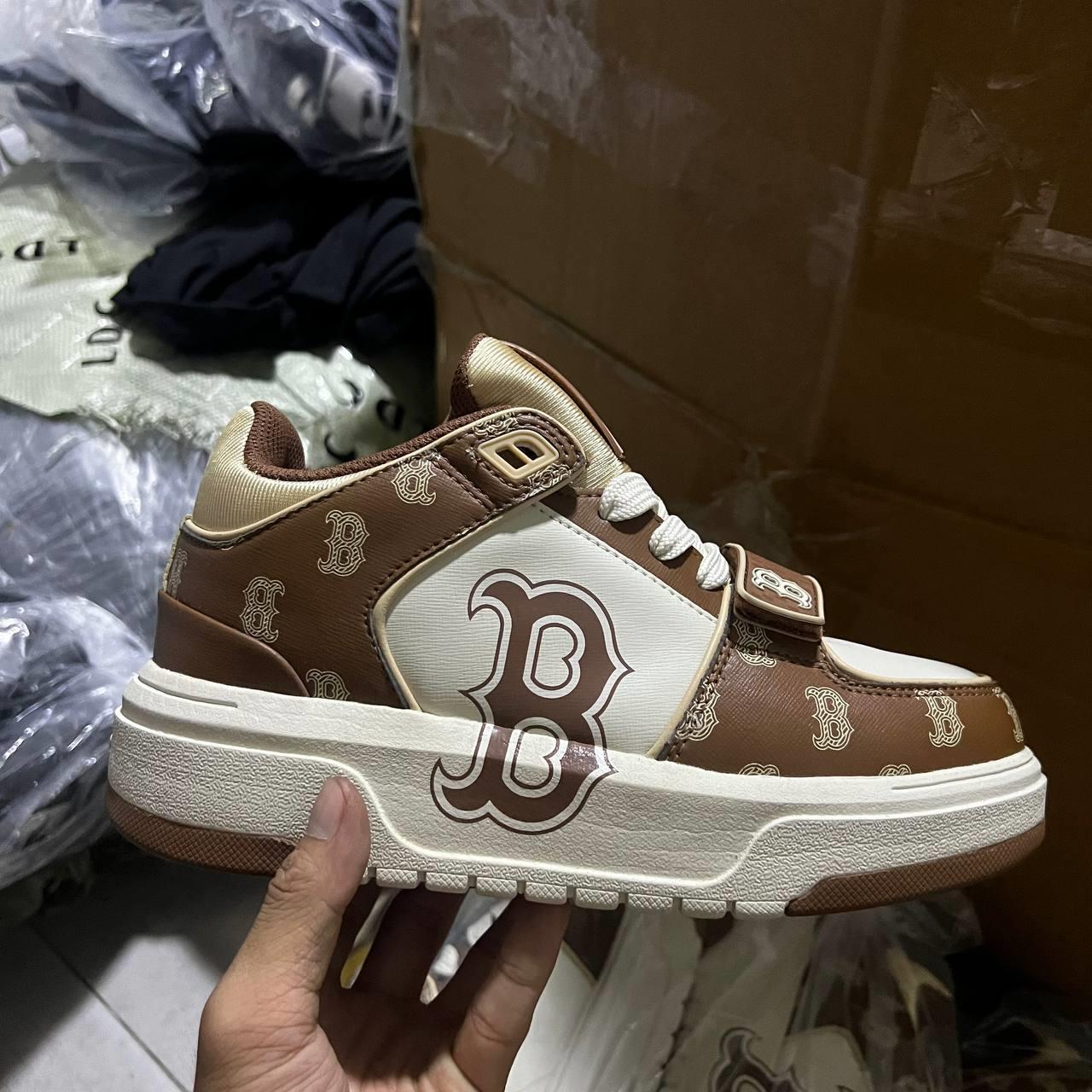 Minhshop.vn - Giày MLB Chunky Liner Mid Monogram Boston Red Sox ''BROWN ...