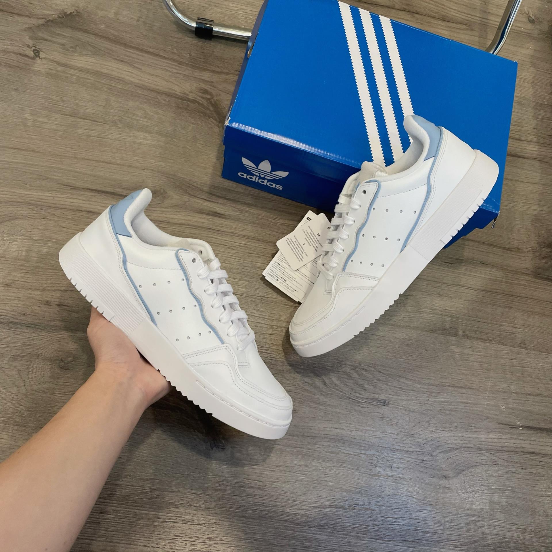 Minhshop.vn - Giày adidas Supercourt white/Ambsky [GZ8125]