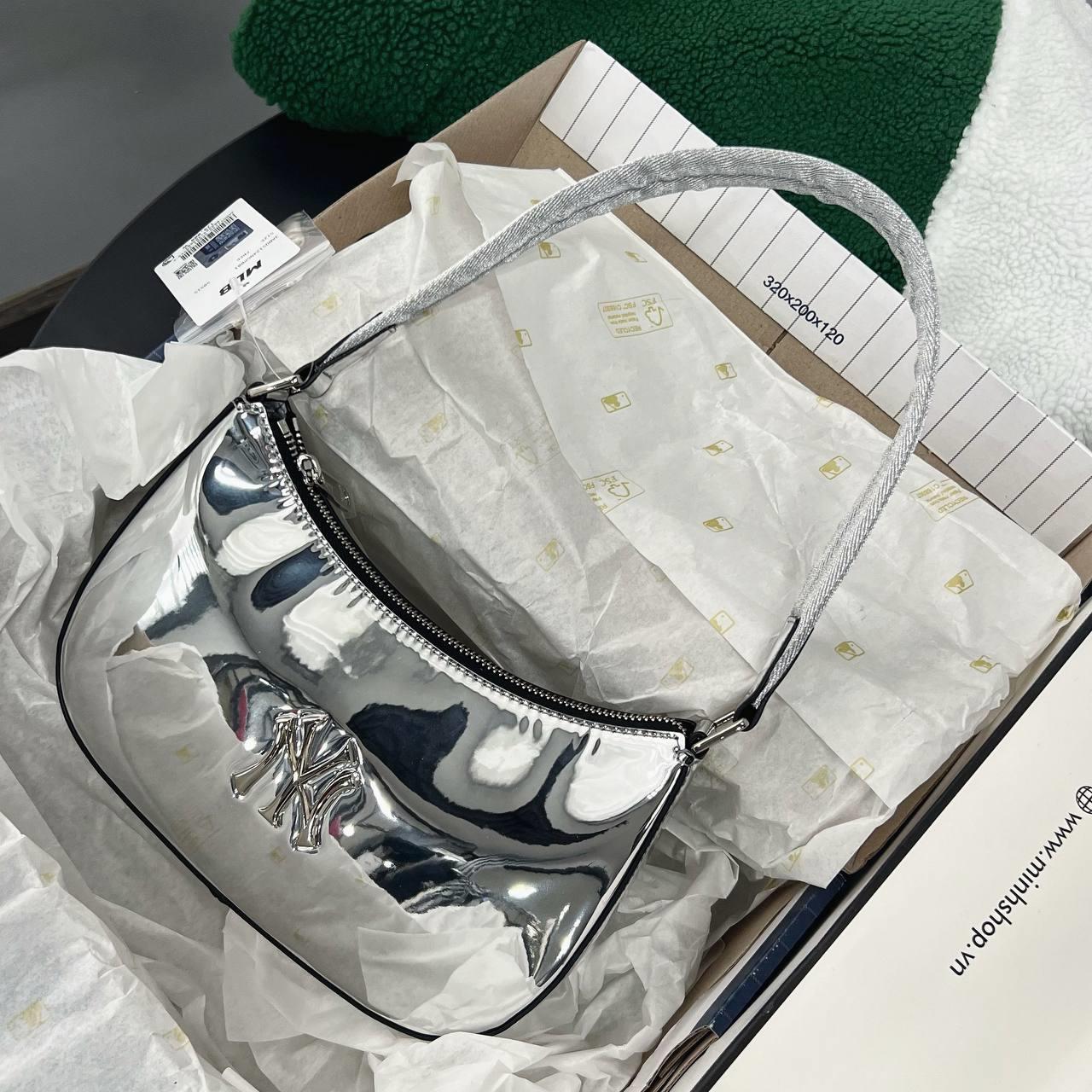 Minhshop.vn - Túi MLB Hobo Bag New York Yankees ' Silver ' [ 3ABQS124N ...