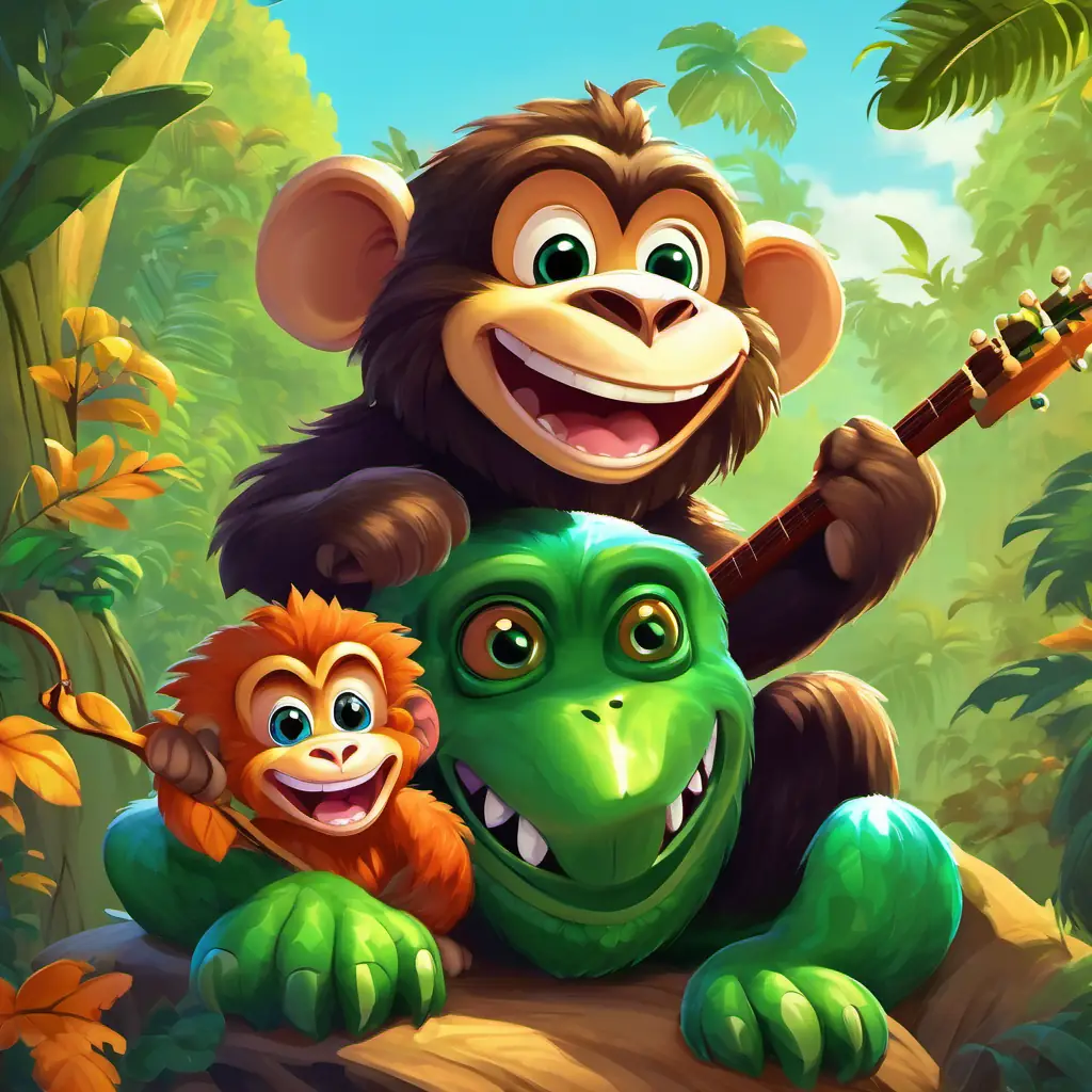 The Giant Monkey and the Tiny Alligator