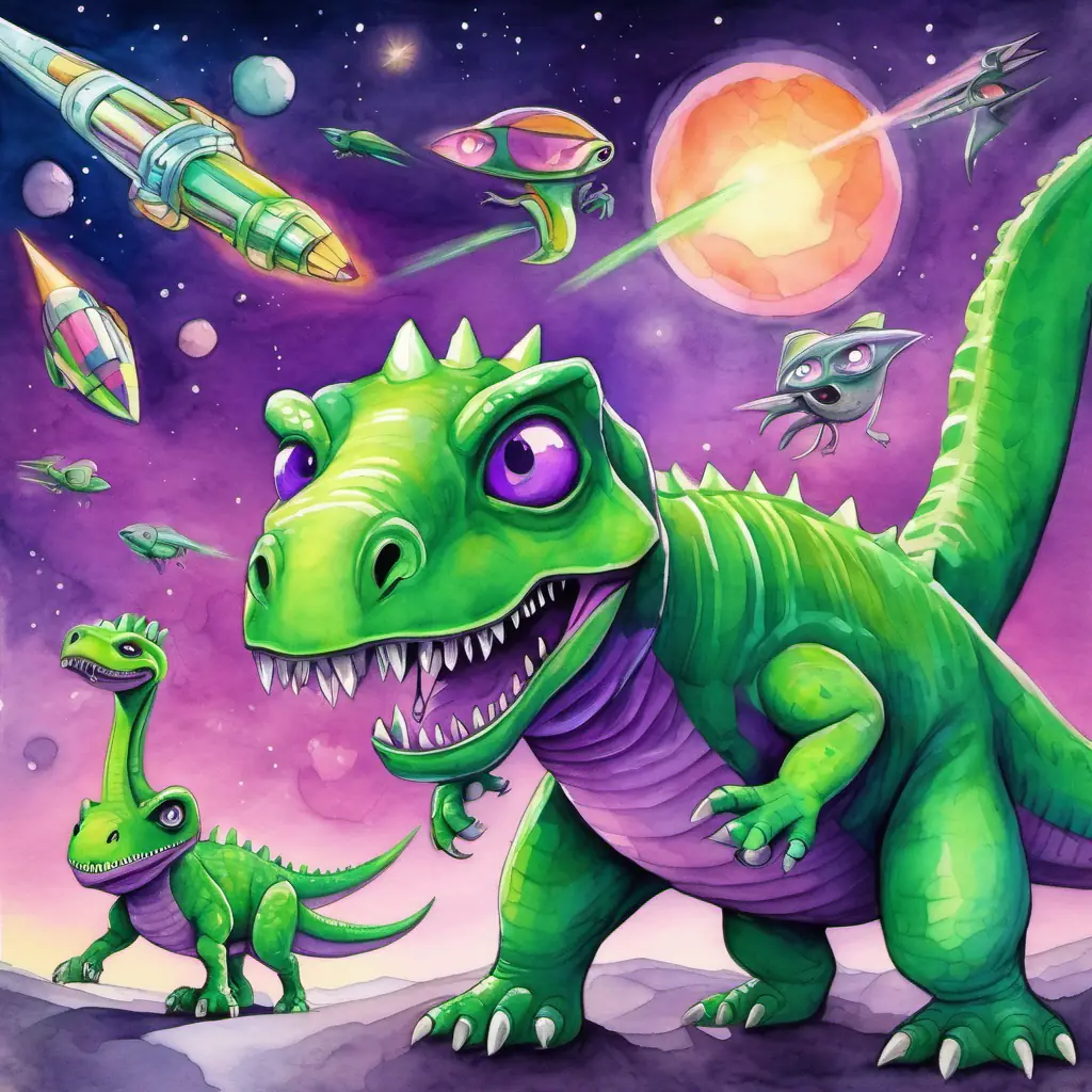 The Dinosaurs Battle Alien in Space