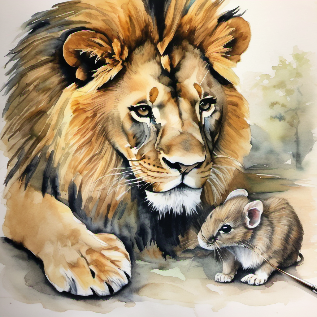 The Brave Lion and the Clever Mouse