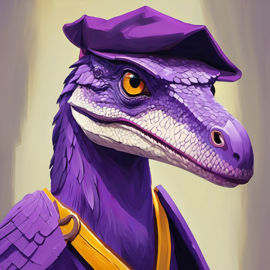 Violet the Vegan Velociraptor