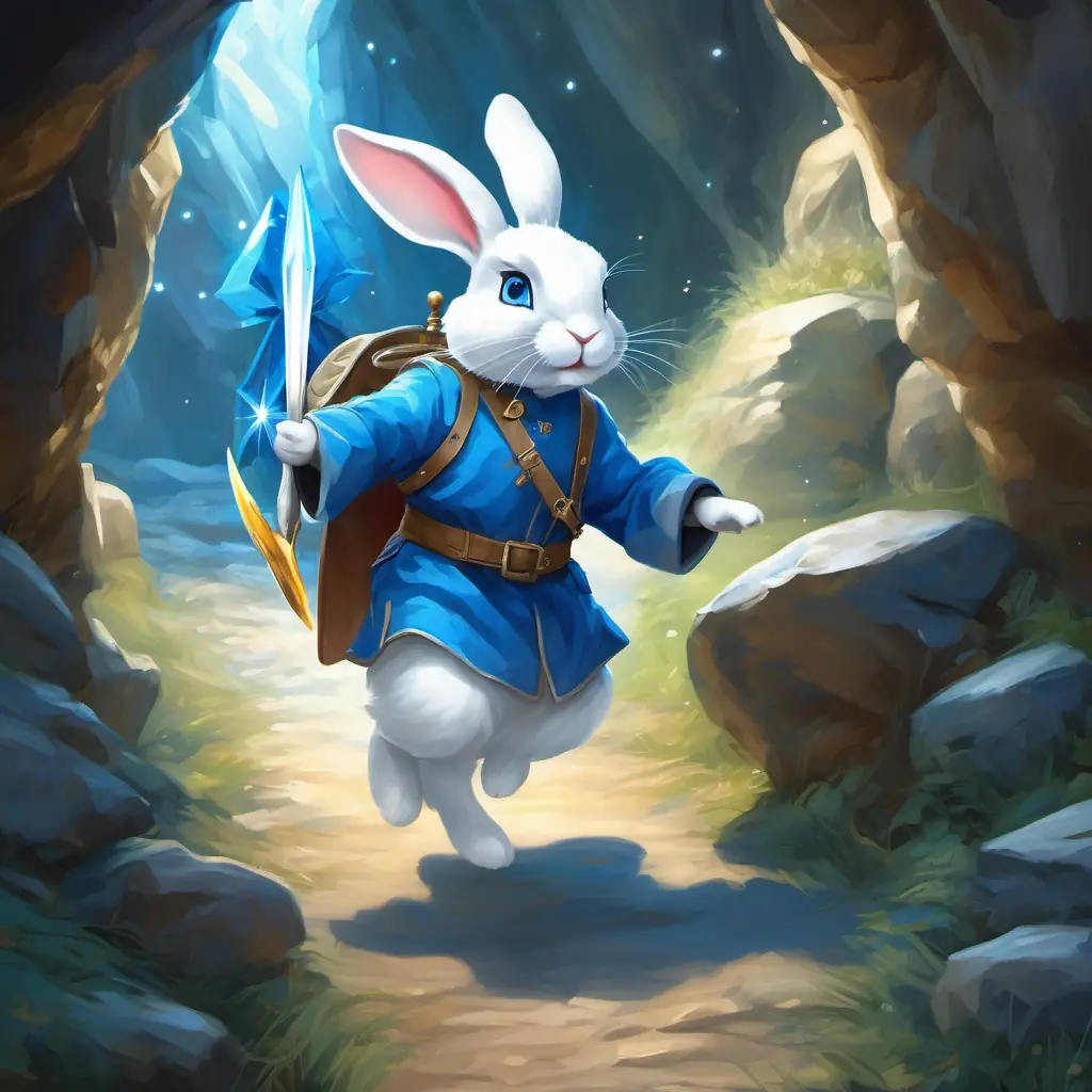Bedtime Story | The Tale of the Magical White Rabbit in Blue Overalls