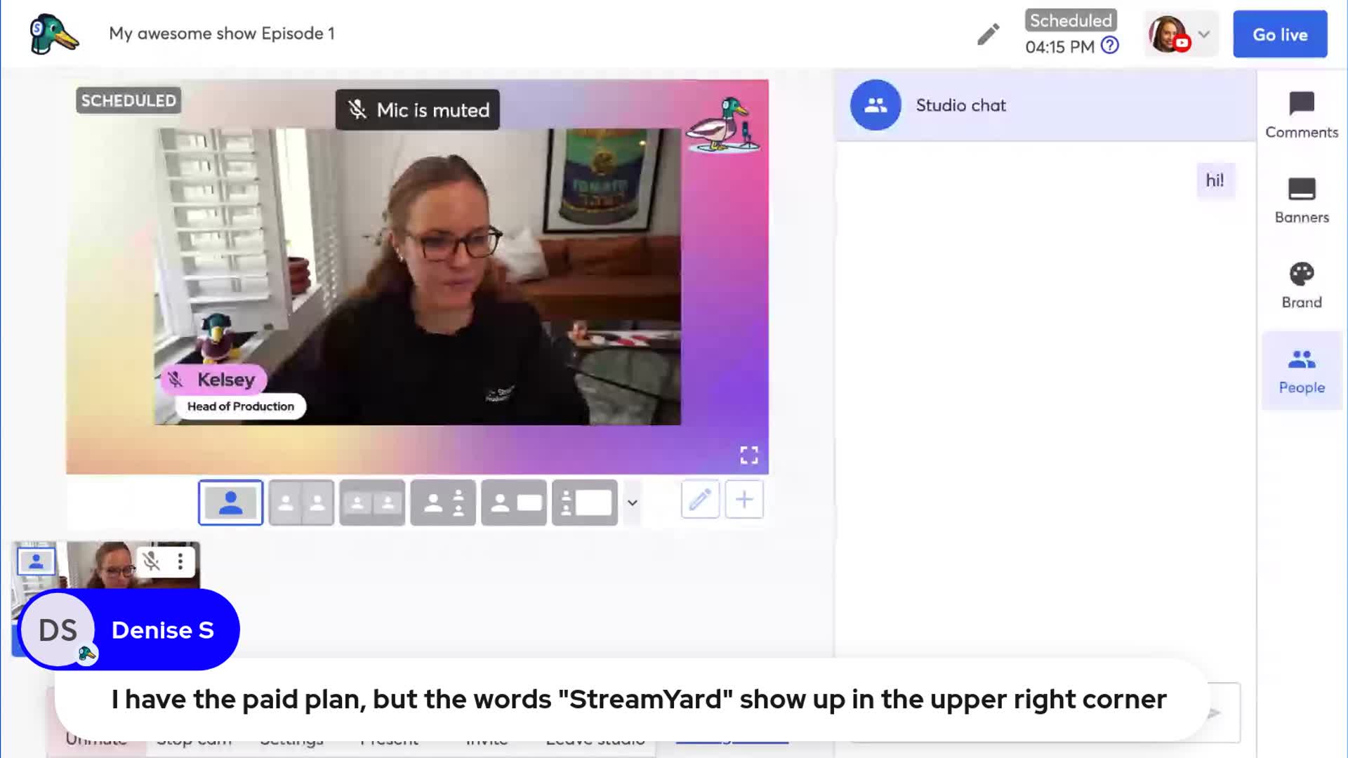 StreamYard 101 Webinar