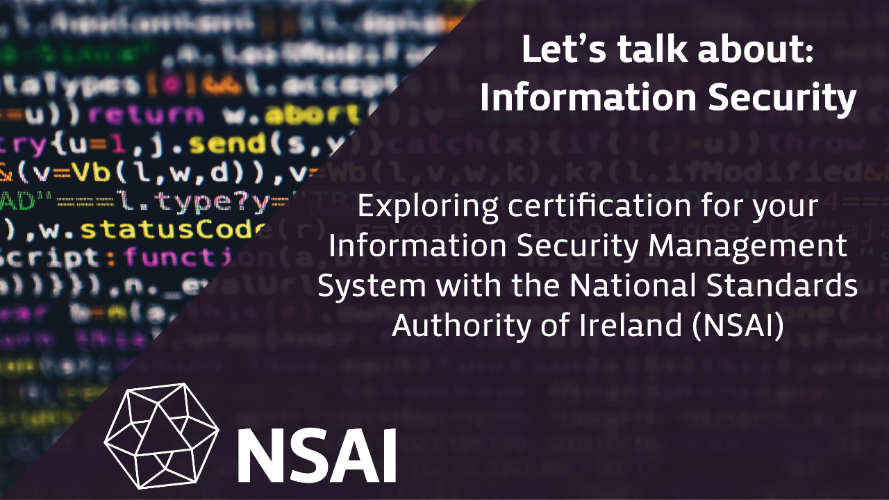 Let’s talk about information security: Exploring certification for your ...