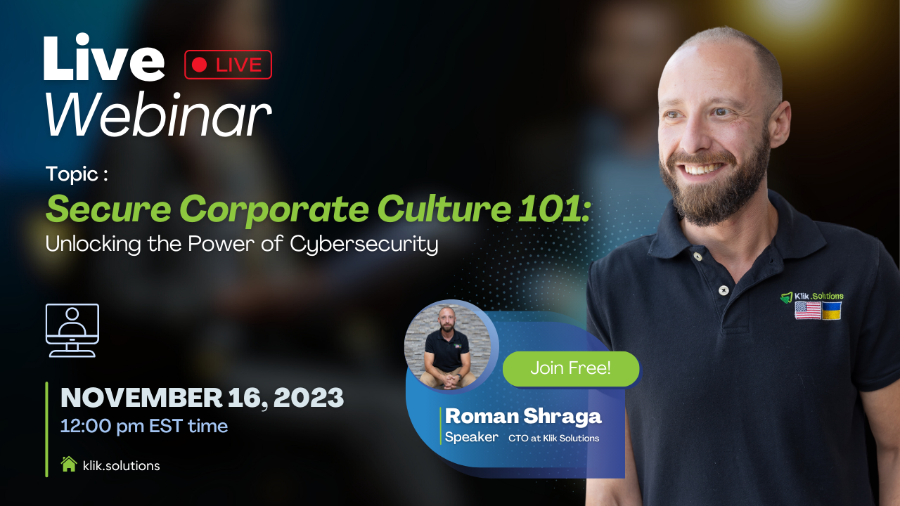 Live Webinar "Secure Corporate Culture 101"