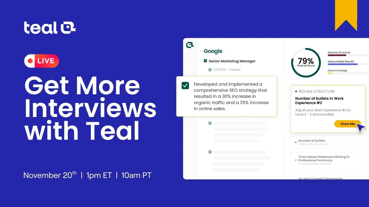 Get More Interviews with Teal