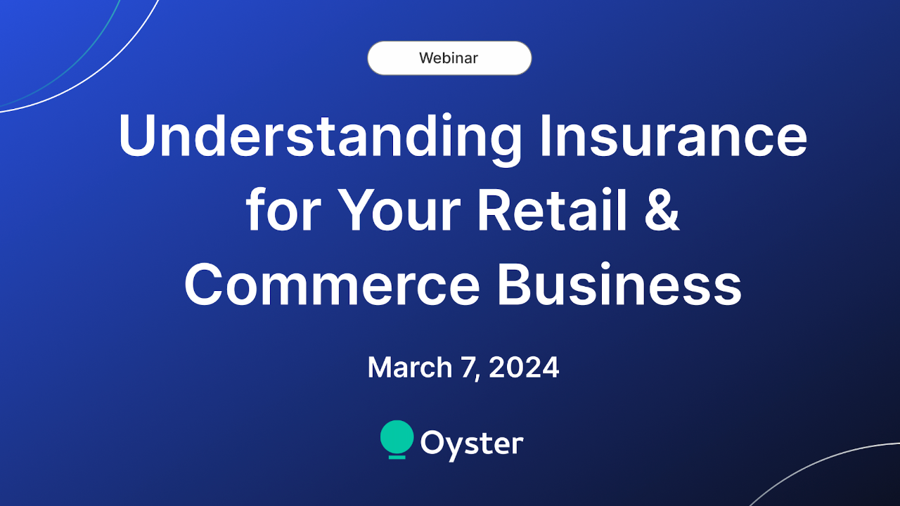 Business Insurance Webinar for Retail & Commerce