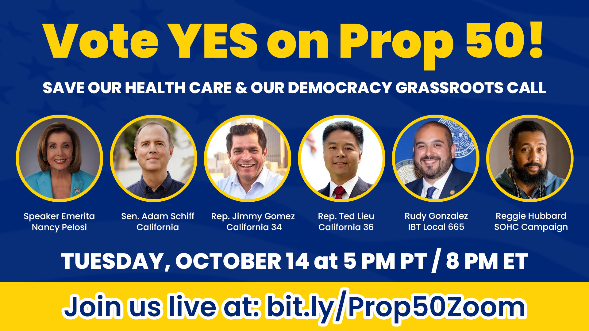 Yes On Prop 50 - Save Our Health Care & Our Democracy Grassroots VIP Call