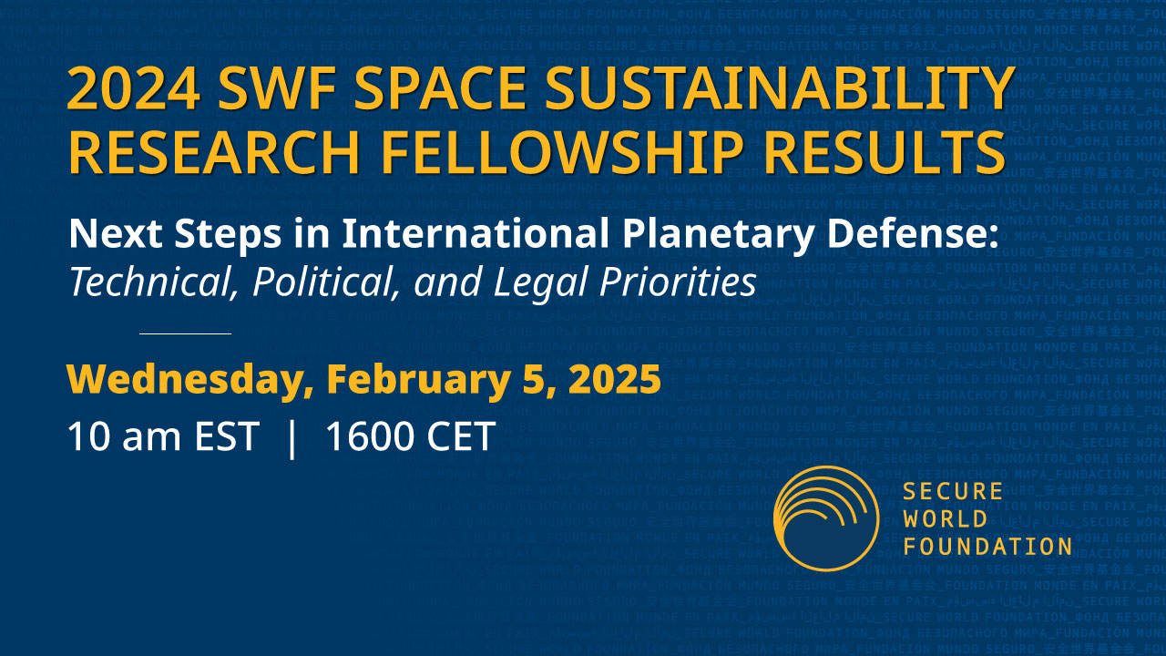 2024 SWF Space Sustainability Research Fellowship Results