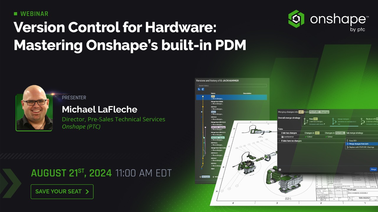 Version Control for Hardware: Mastering Onshape’s built-in PDM