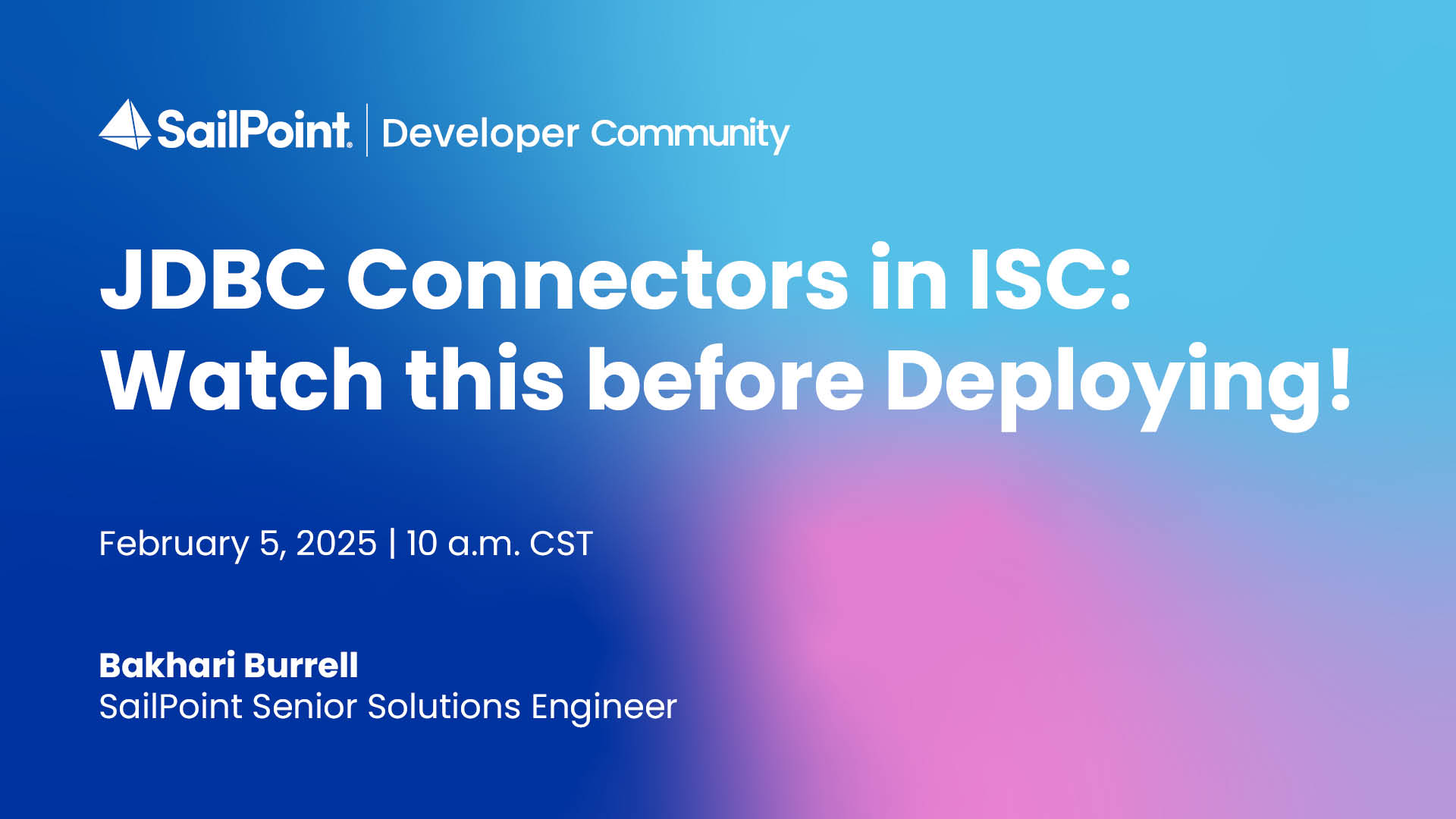 JDBC Connectors in ISC: Watch this before Deploying!