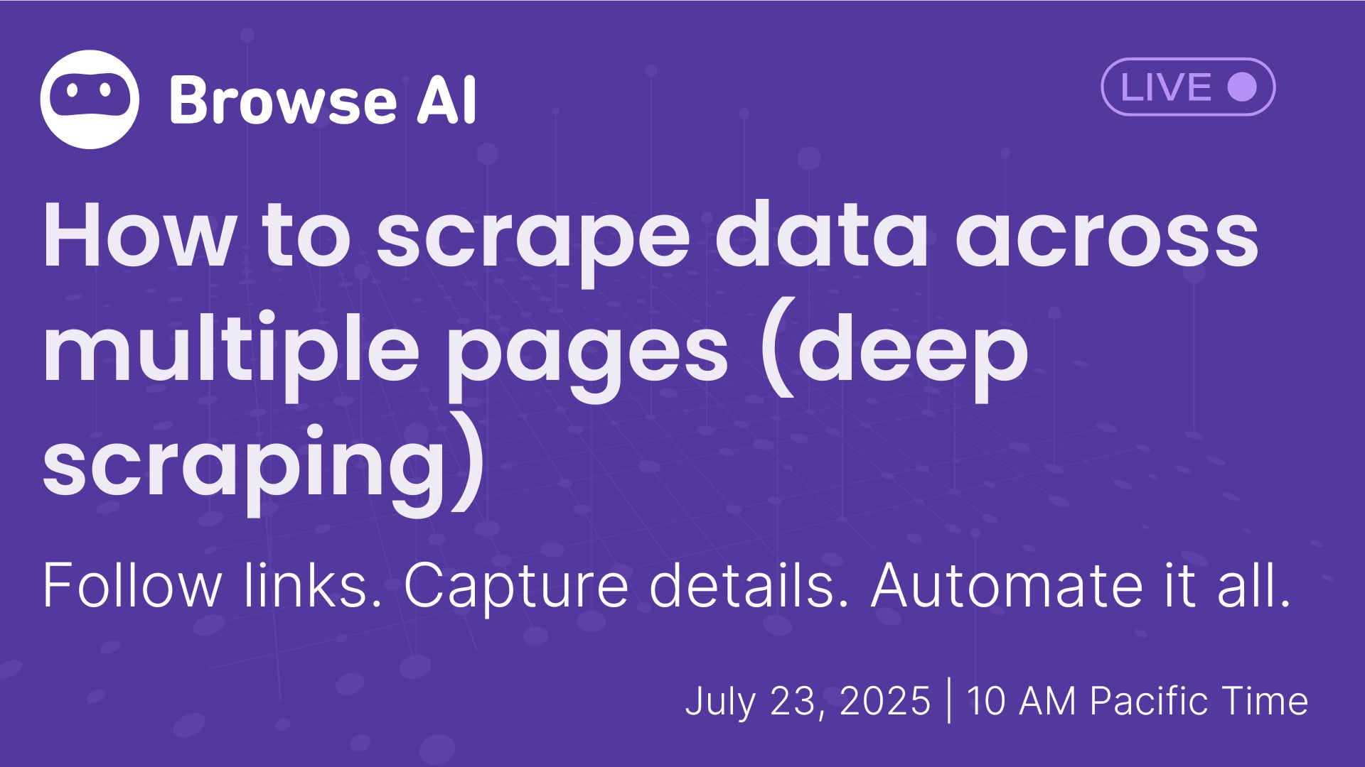 How to scrape data across multiple pages (deep scraping)