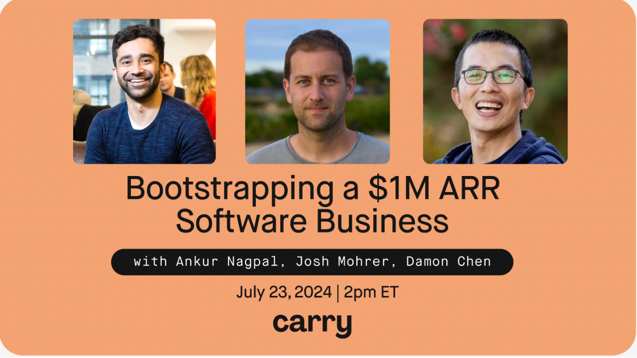 Bootstrapping a $1M ARR Software Business