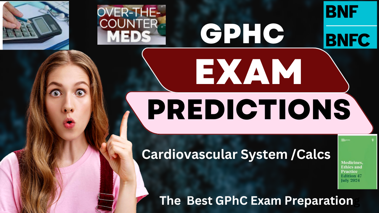 GPhC Exam Predictions (Cardiovascular system/Calculations)