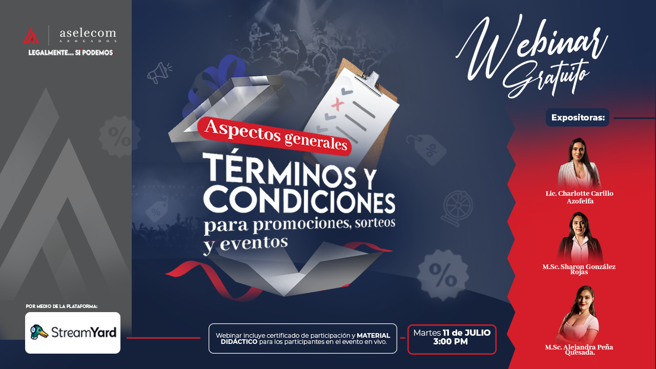 Webinar: Términos y condiciones para promociones, sorteos y eventos