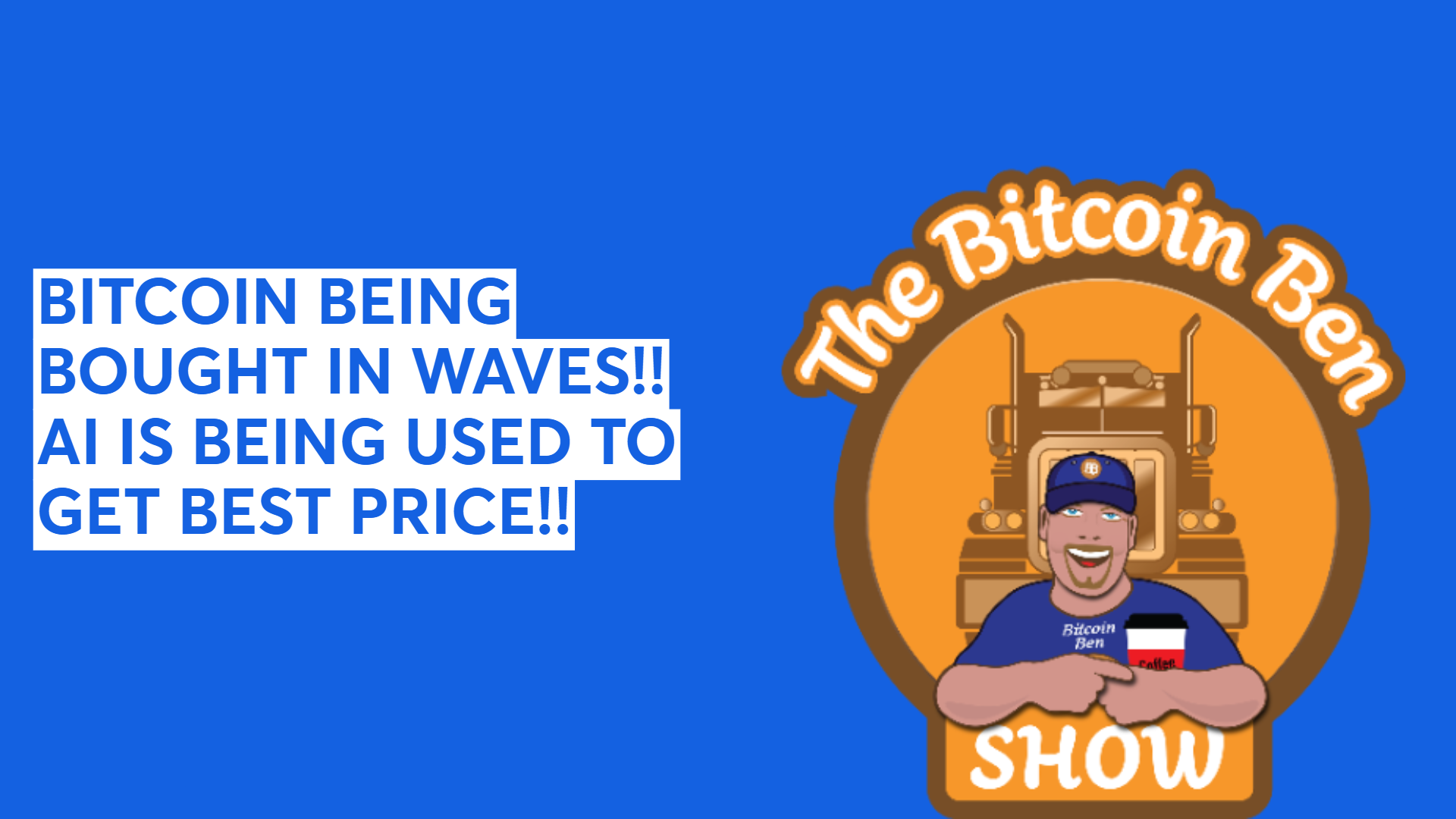 BITCOIN BEING BOUGHT IN WAVES!! AI IS BEING USED TO GET BEST PRICE!!
