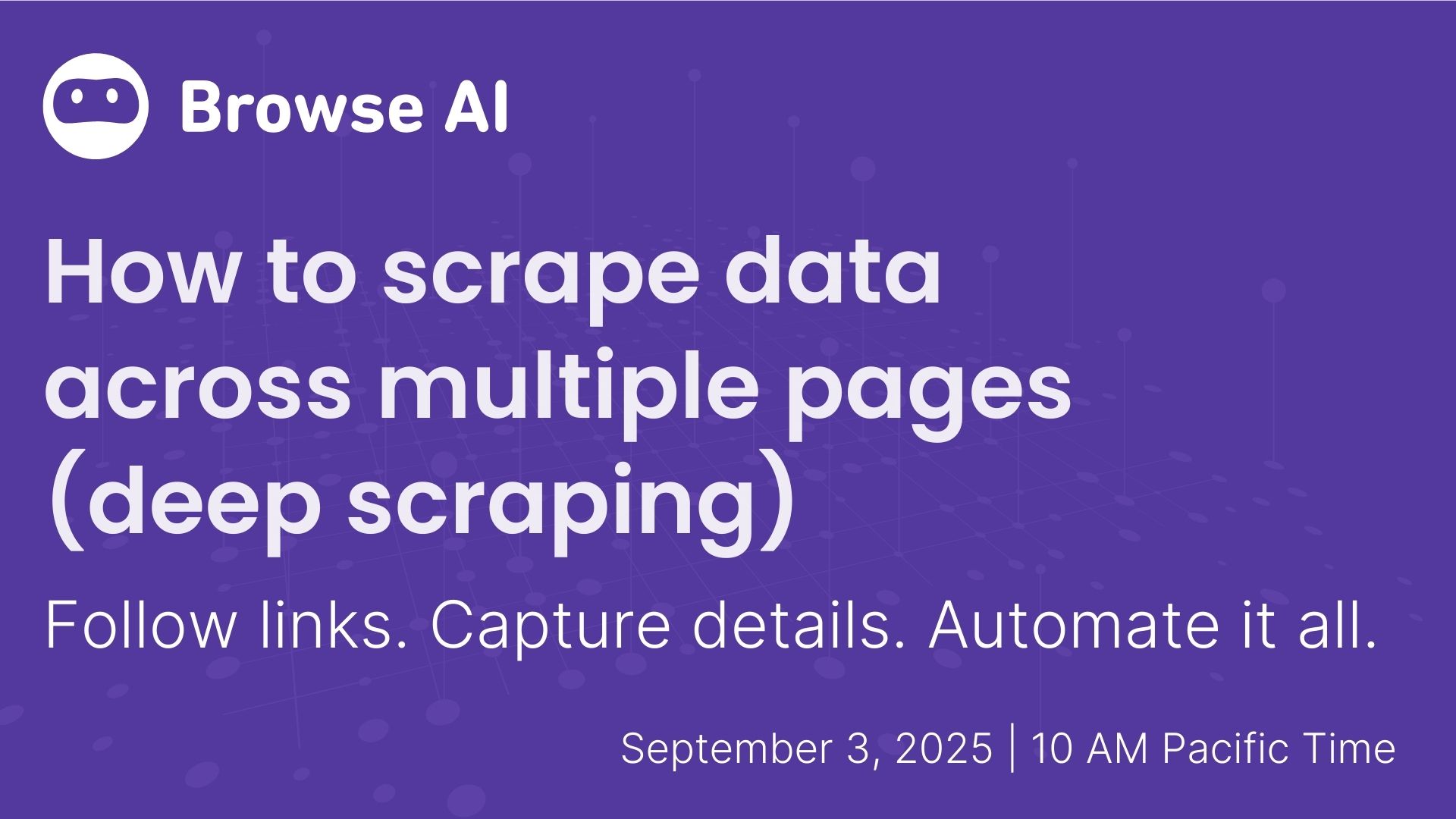 How to scrape data across multiple pages (deep scraping)