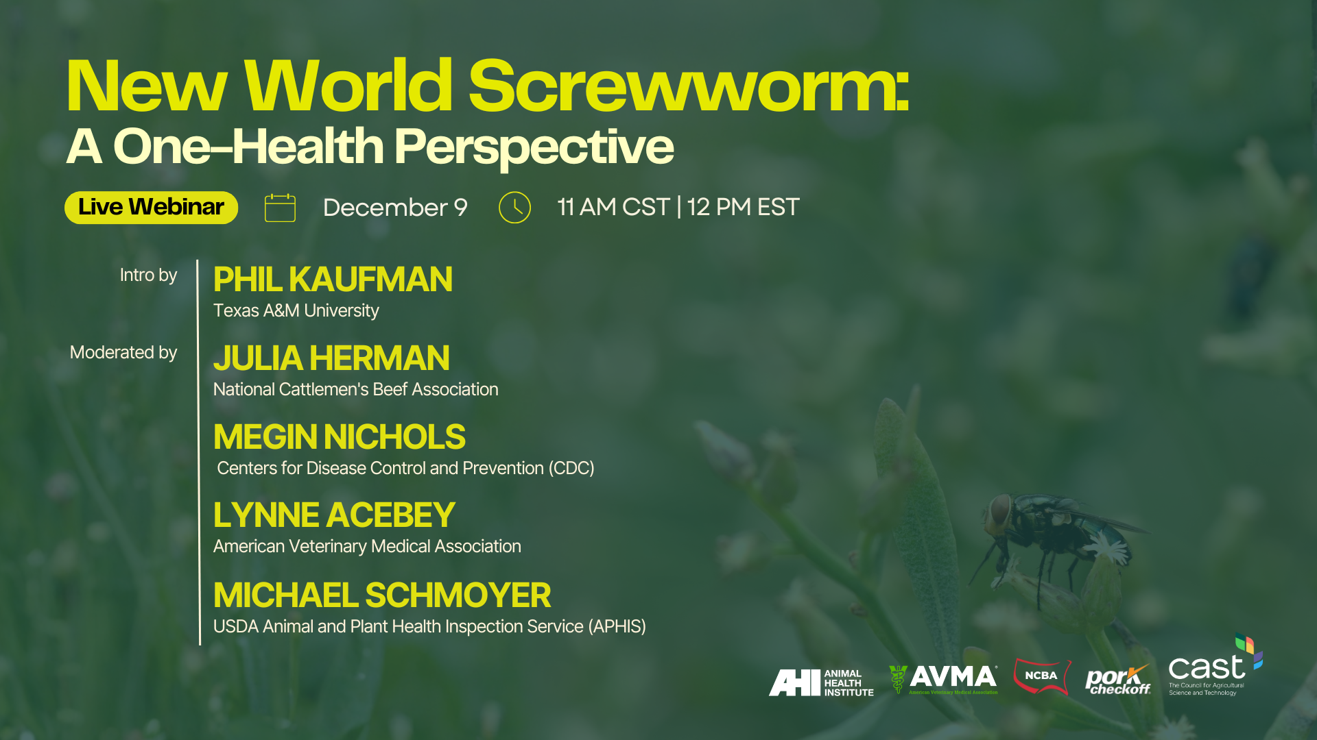 New World Screwworm: A One Health Perspective