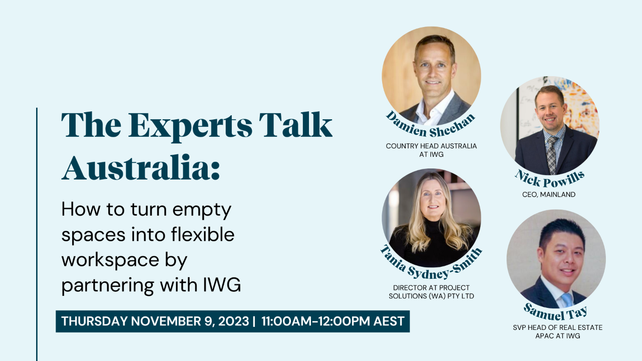 IWG | The Experts Talk - Australia: Benefits of the Flexible Working Boom