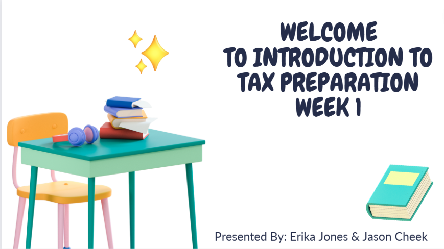 Introduction To Tax Preparation Week 1 Day 1