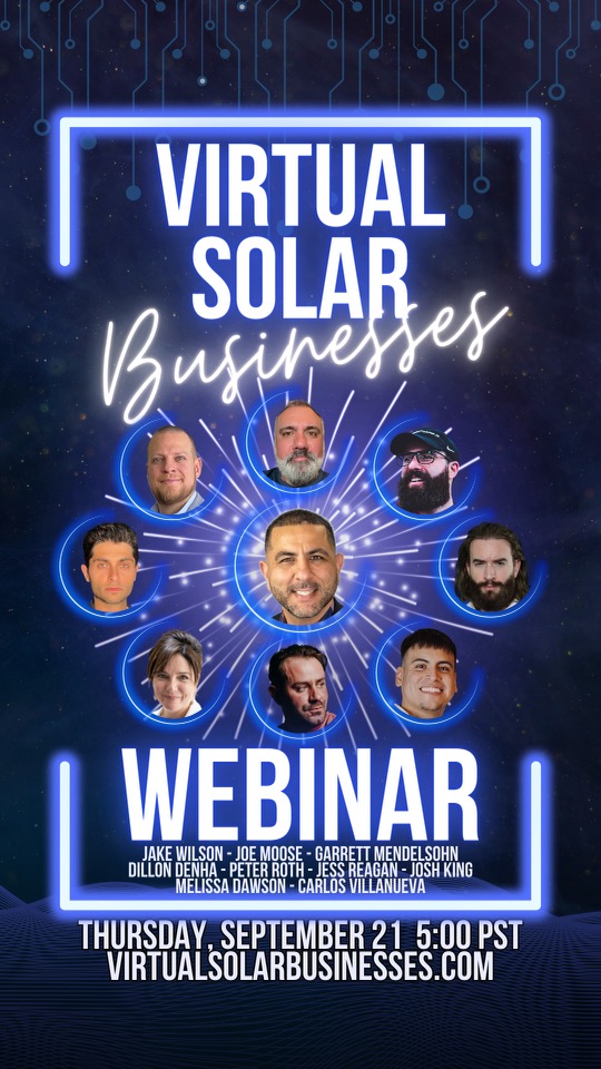 Virtual Solar Businesses Unveiled Webinar w/ Joe Moose