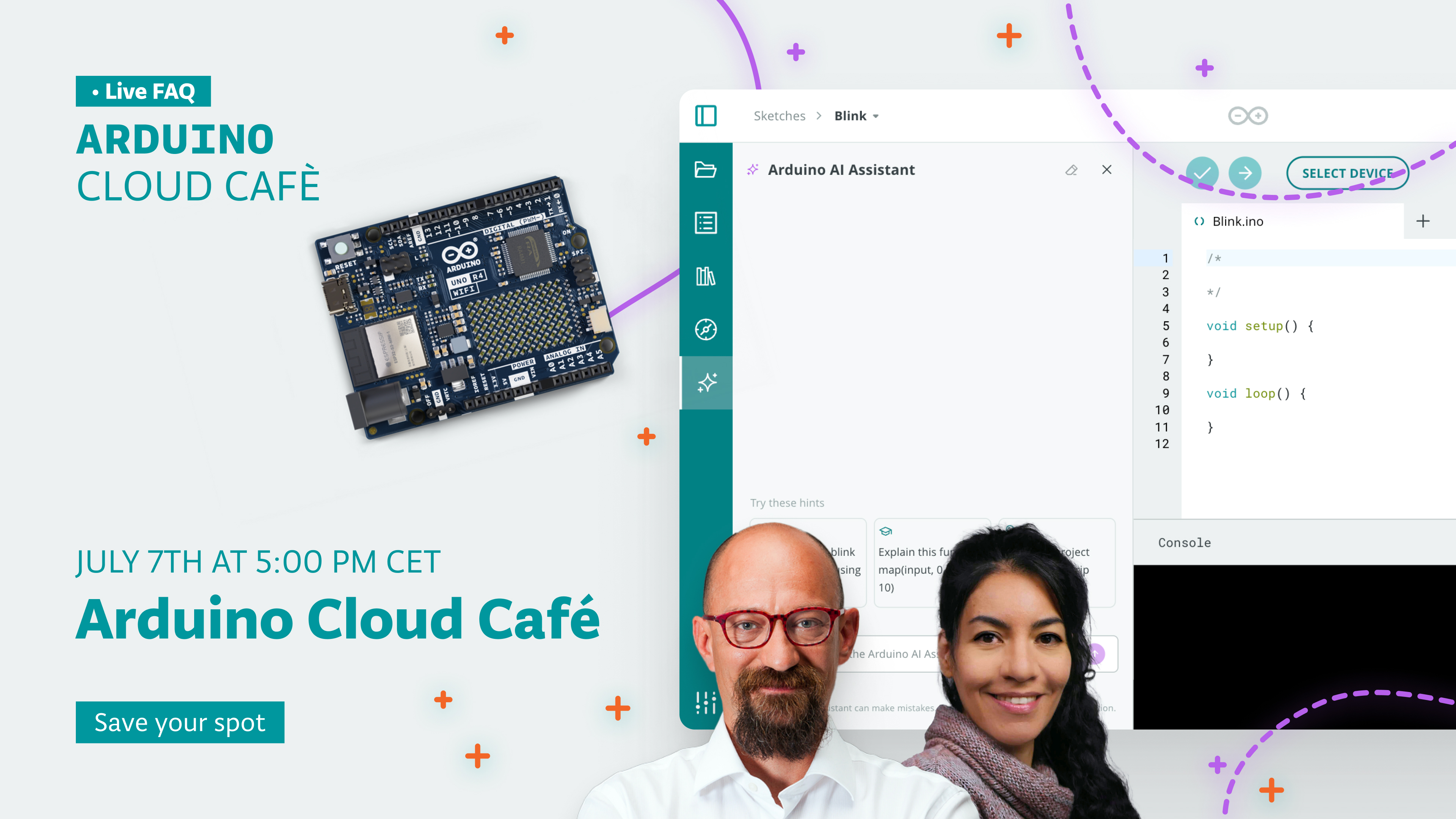 Arduino Cloud Café: Teach real coding concepts with Arduino AI Assistant