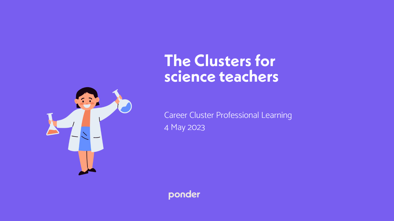 Clusters PD - The Clusters for science teachers