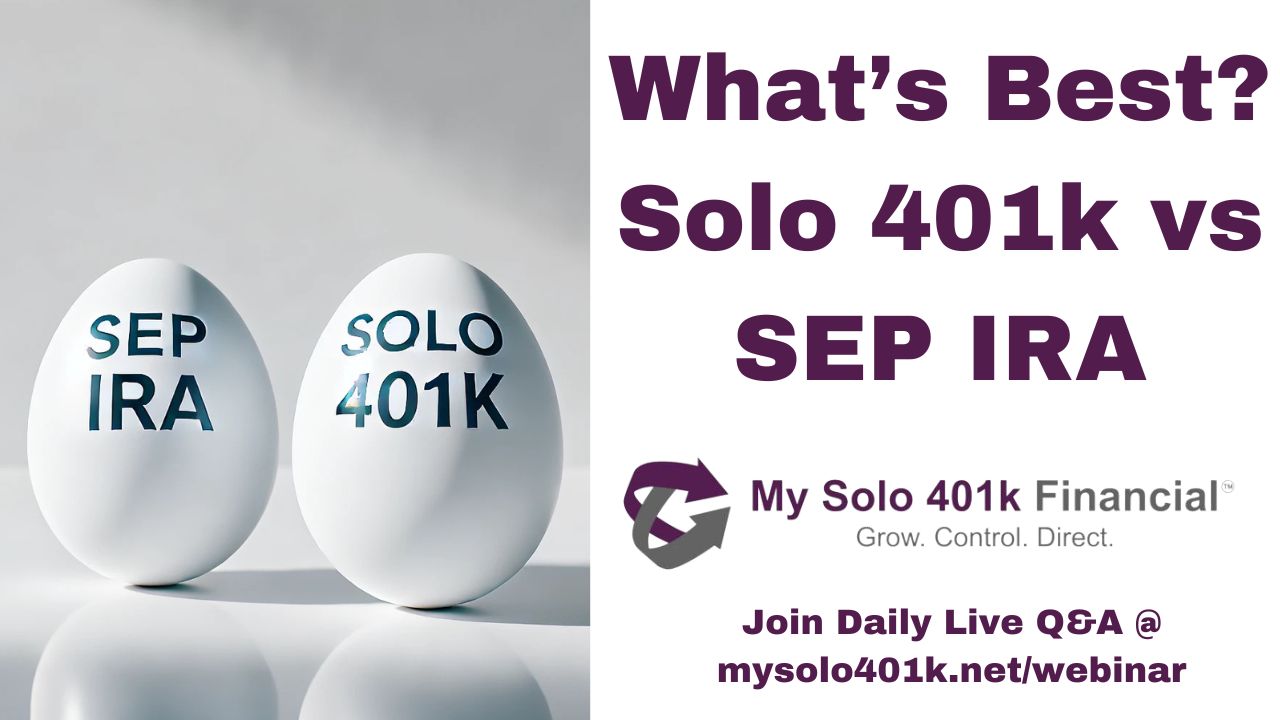 ⭐Solo 401k vs SEP IRA⭐ What's Best Retirement Plan for Self-Employed ...