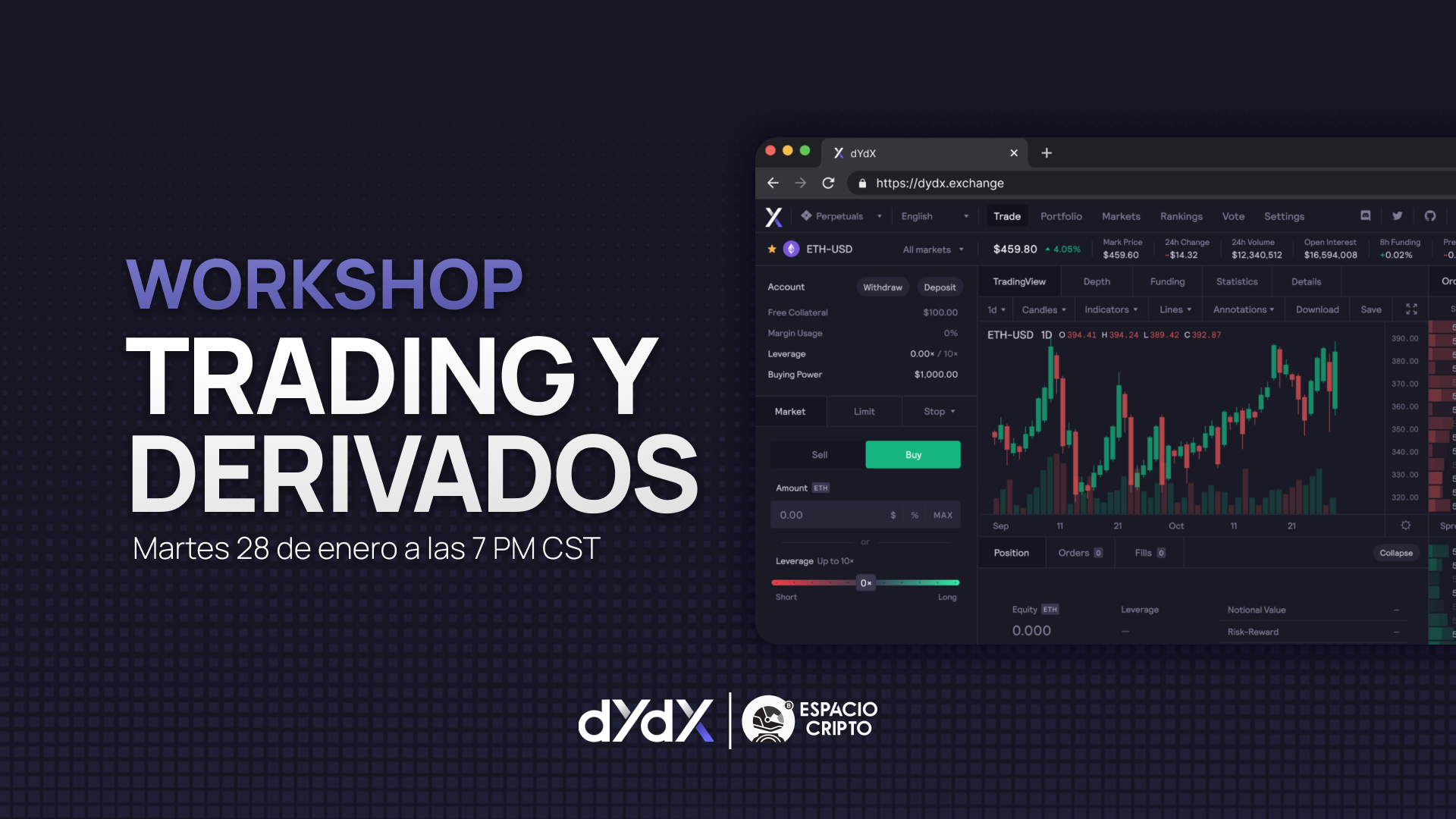 Workshop: Trading y Derivados con dYdX #Learn2Earn
