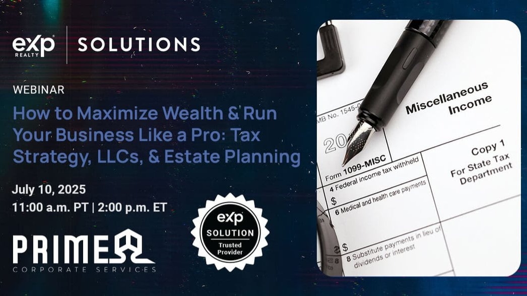 PRIME | How to Maximize Wealth & Run Your Business Like a Pro: Tax Strategy, LLCs, & Estate ...