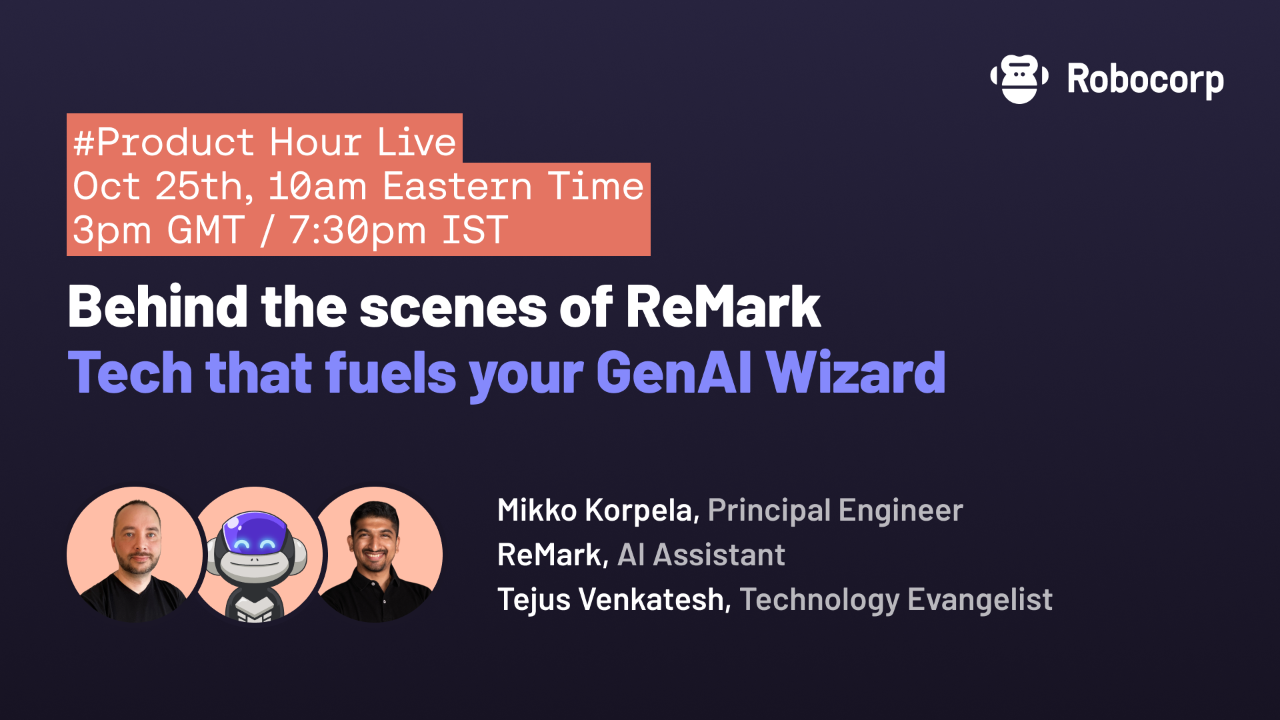 Product Hour Live - Behind the scenes of ReMark - Tech that fuels your ...