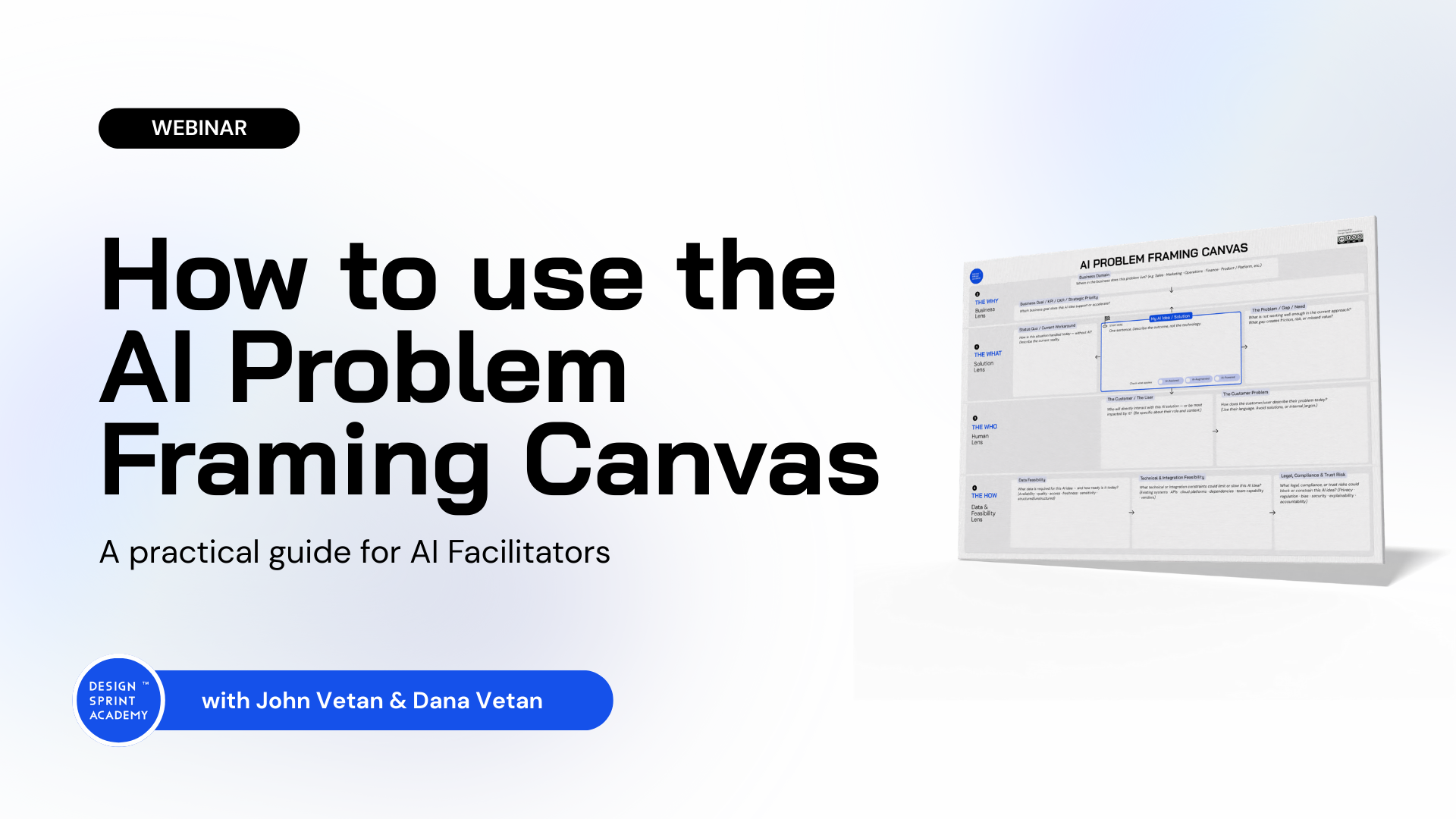 How to use the AI Problem Framing Canvas