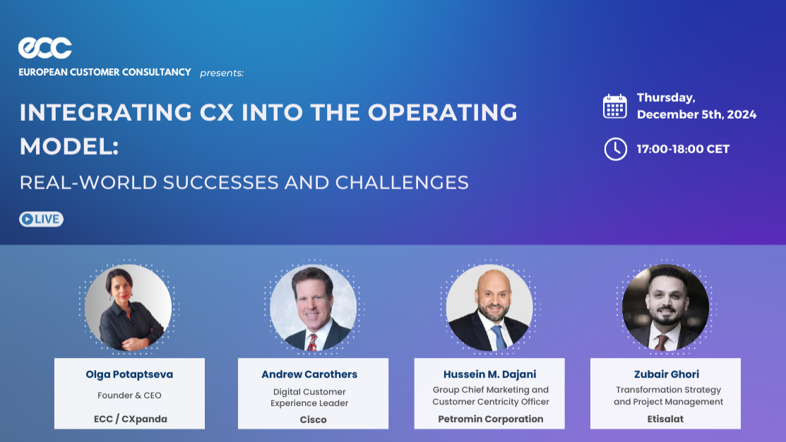 Integrating CX into the Operating Model: Real-World Successes and ...