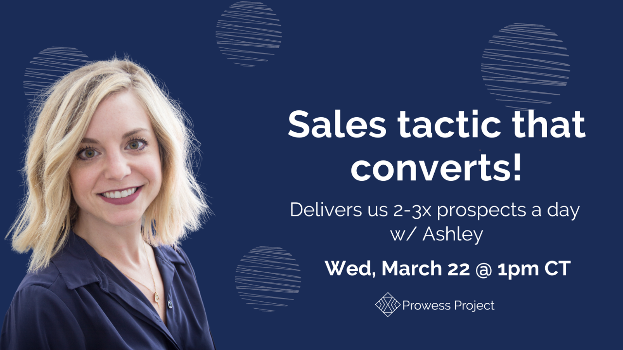 Sales tactic that CONVERTS