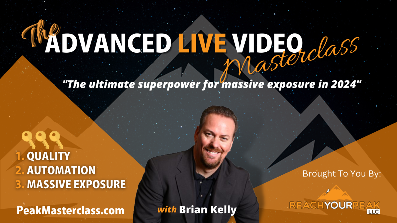 🎬 The Advanced Live Video Masterclass 🎬