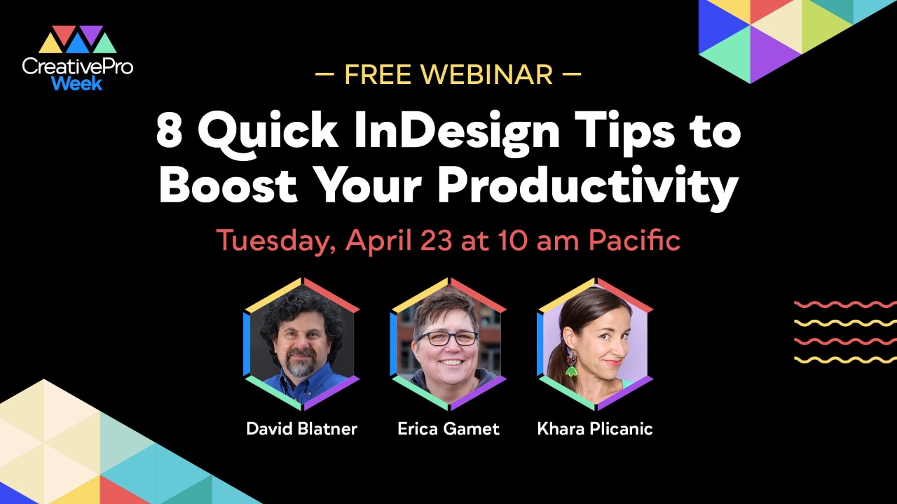 Free Webinar: 8 Quick InDesign Tips to Boost Your Productivity