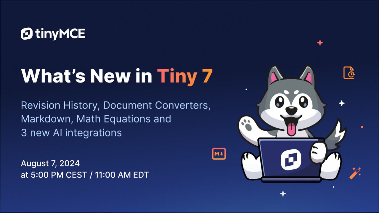 Watch the Replay: Discover the Latest TinyMCE Features and Enhancements