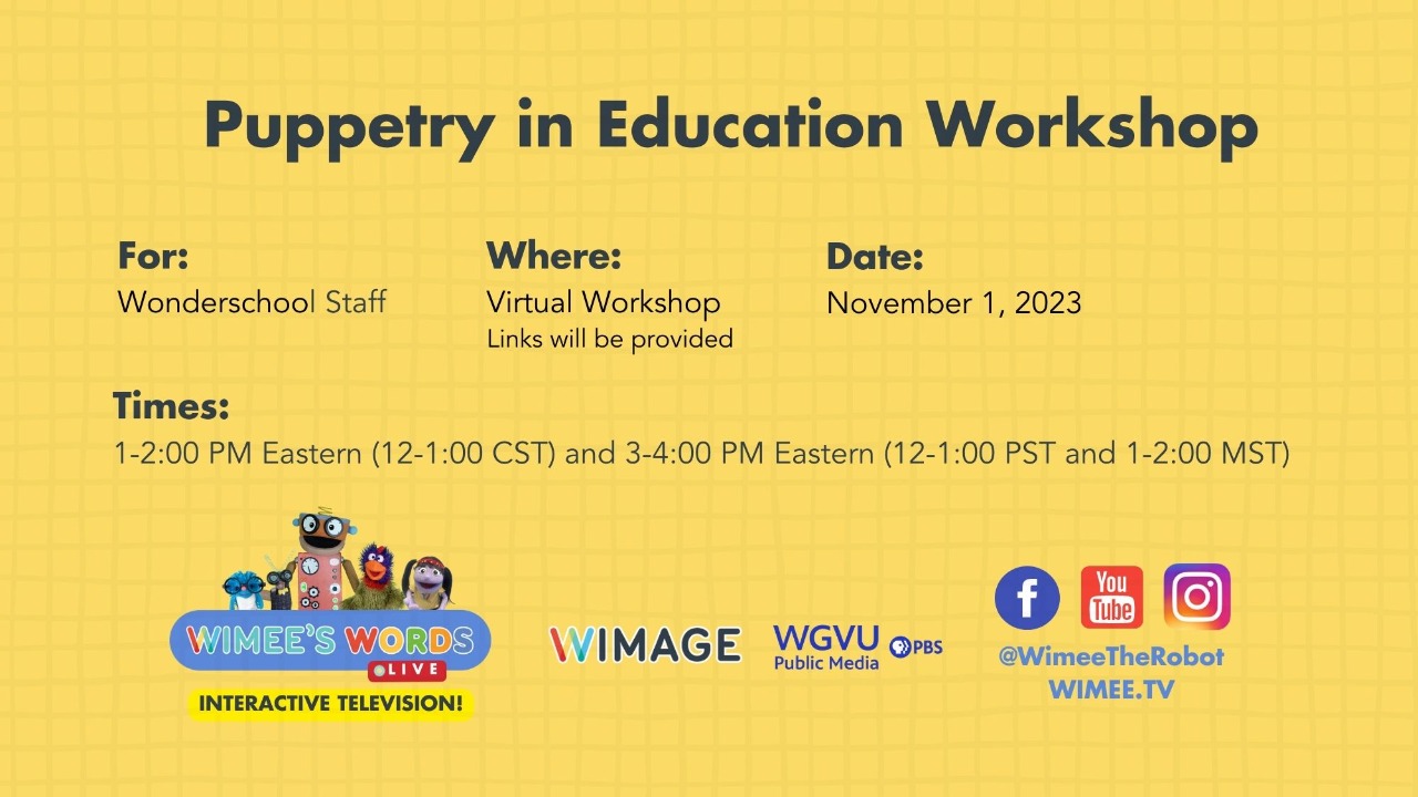 Puppetry in the Classroom Workshop (for Wonderschool)