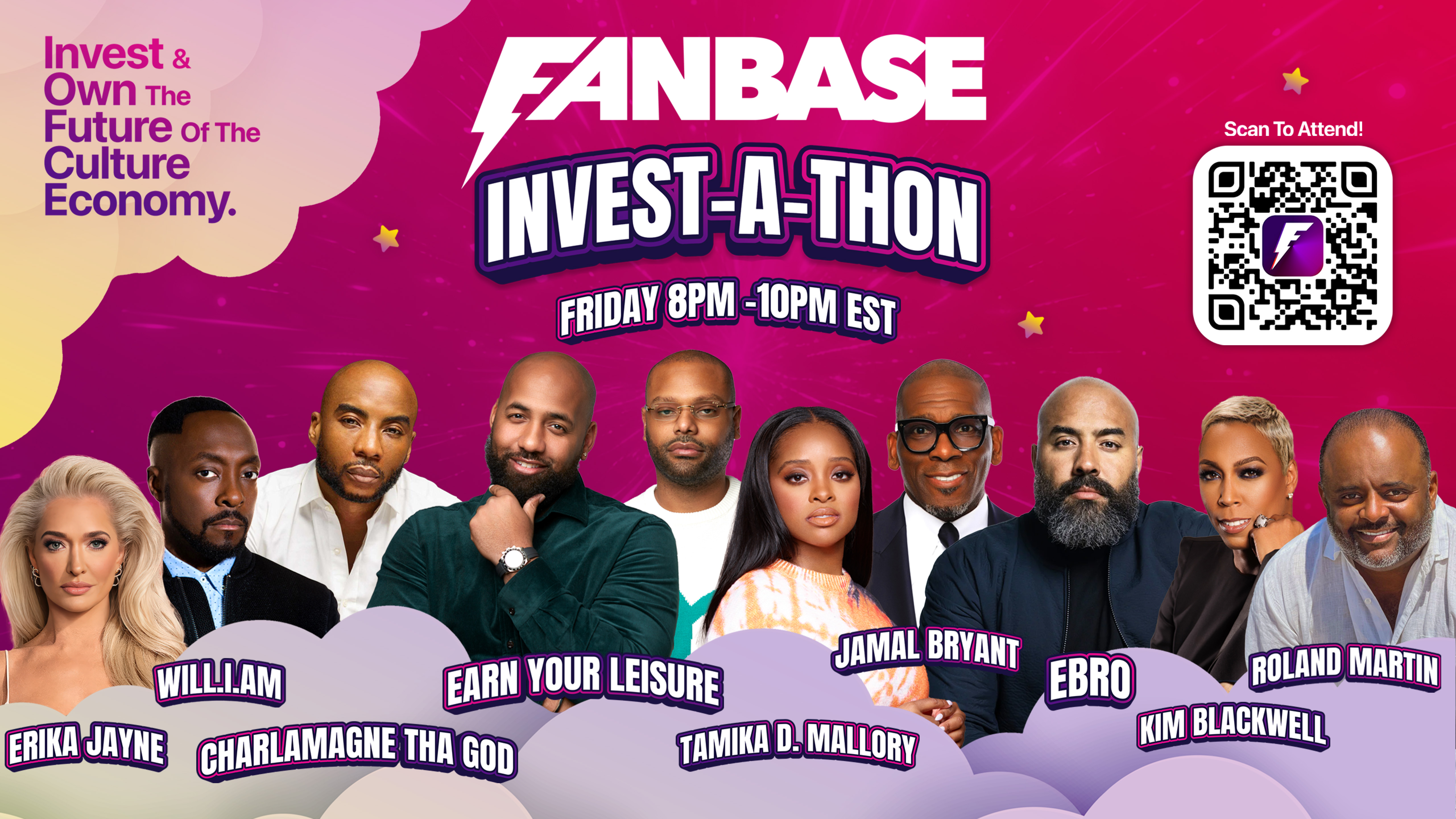 Fanbase Livestream Investathon! - With Charlamagne Tha God, Will•I•Am ...