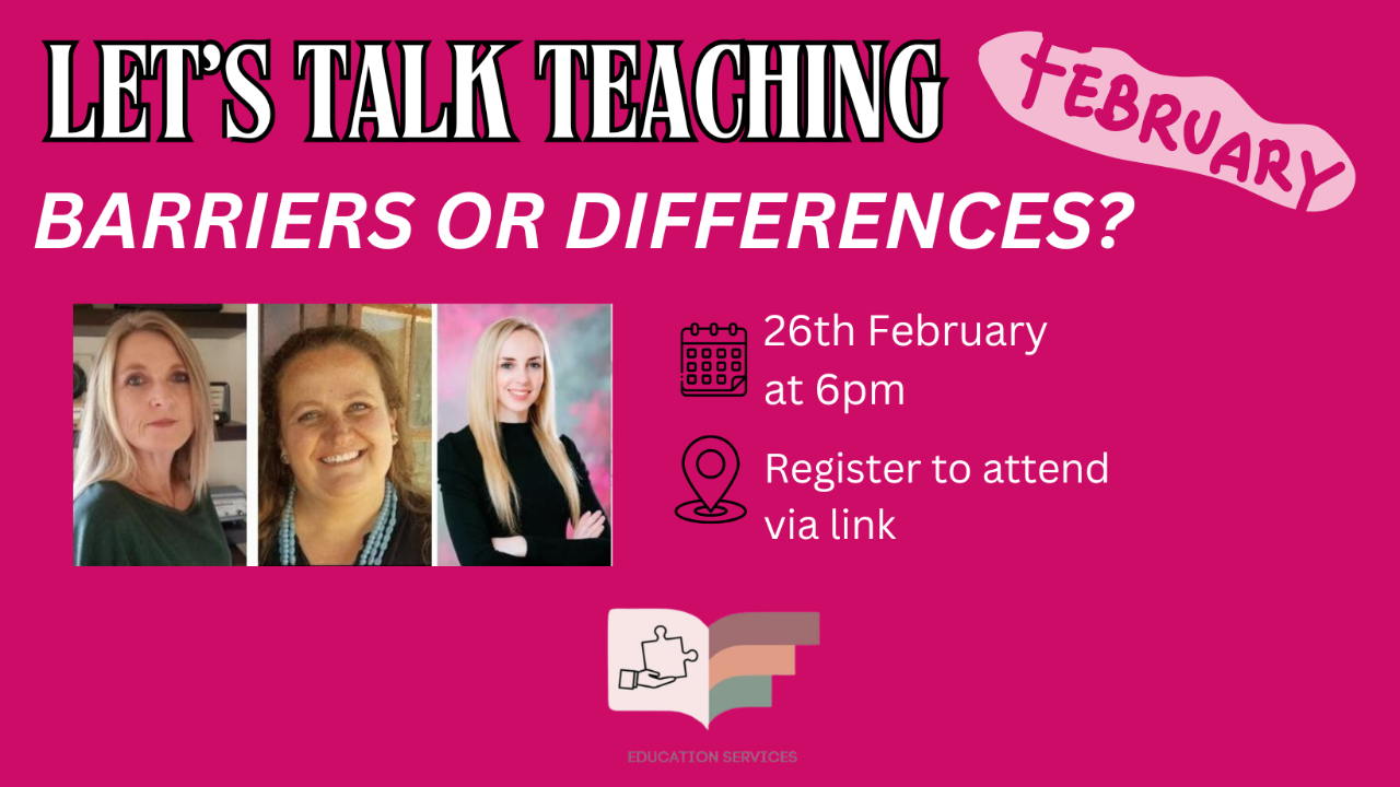 Let's Talk Teaching - Barriers or Differences