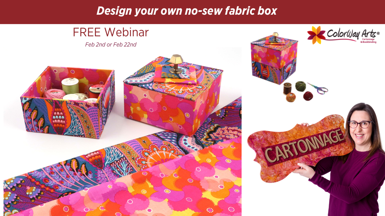 Design your own no-sew fabric box - FREE webinar with Claudia Squio